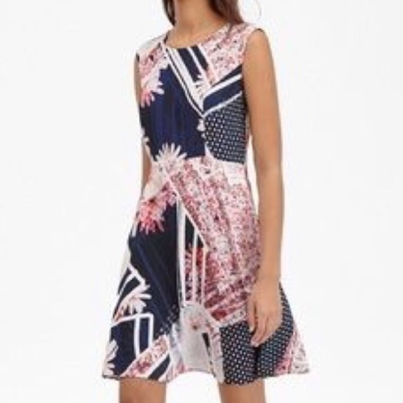French Connection | Dresses | French Connection Patchwork Floral Skater ...